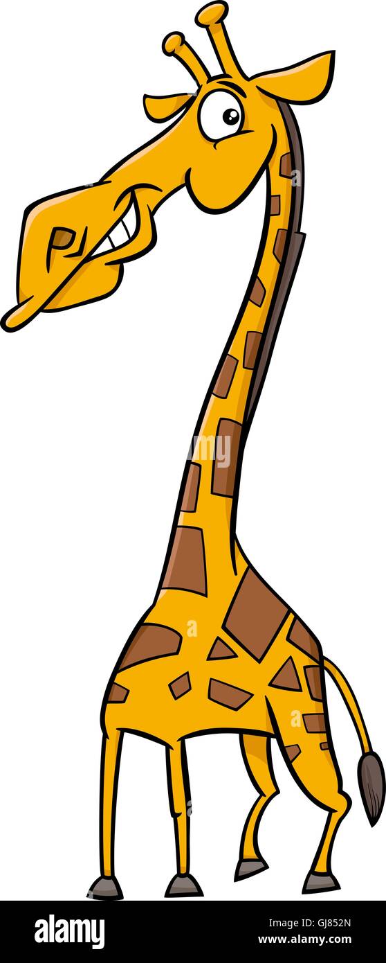 giraffe animal cartoon illustration Stock Vector Image & Art - Alamy