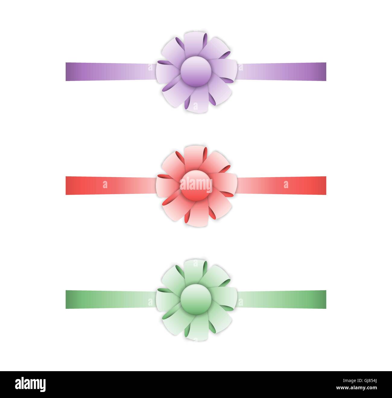 collection of the three ribbons Stock Vector Image & Art - Alamy