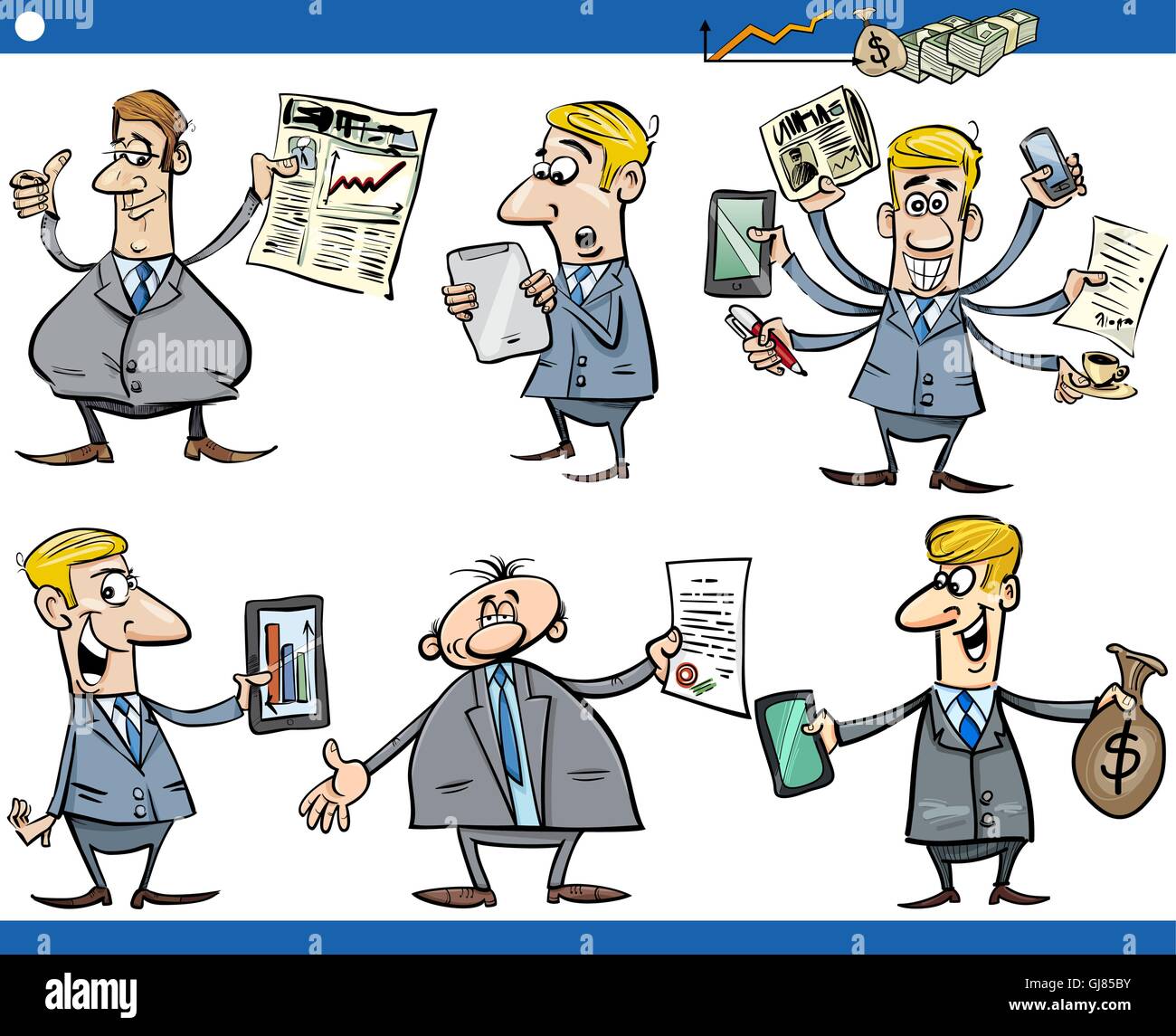 businessmen cartoon set Stock Vector Image & Art - Alamy