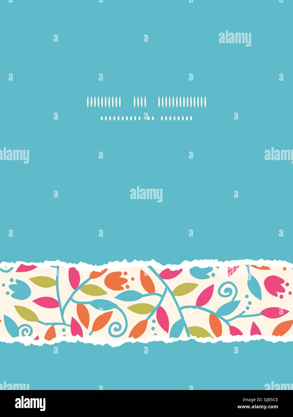 Colorful Branches Vertical Torn Frame Seamless Pattern Background Stock Vector Image & Art - Alamy