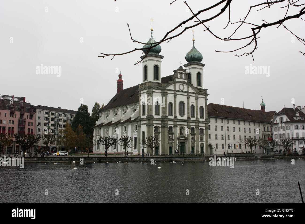 The sad view of the house, standing along the lake 1 Stock Photo - Alamy