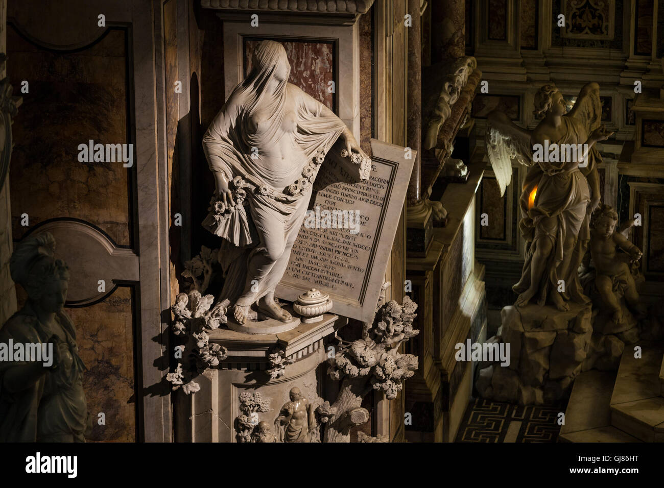 italy, naples: Cristo Velato in Palazzo Sansevero. Veiled Chris ...