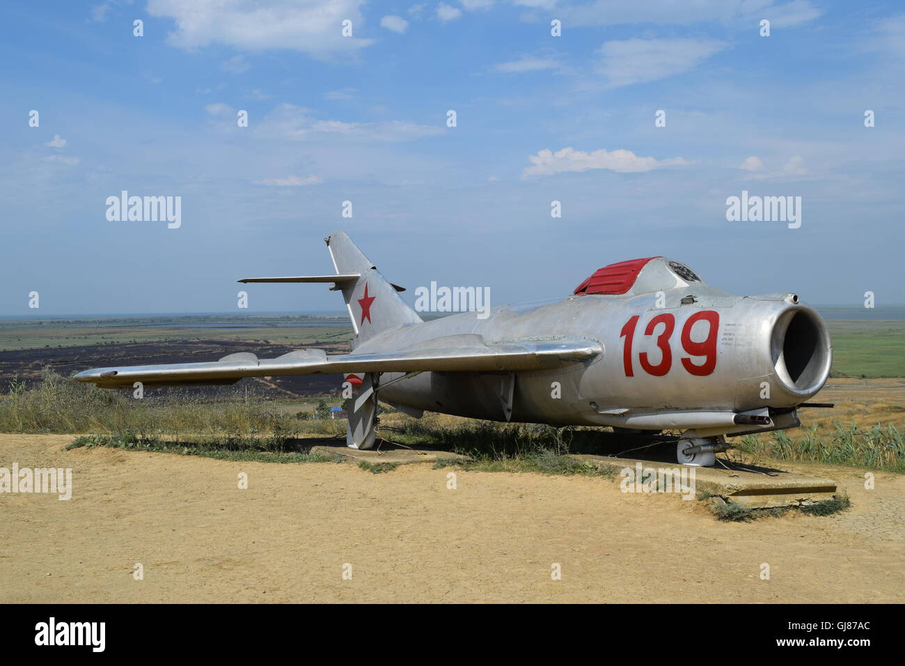 Museum copy of the aircraft. Monument of fighter aircraft. Military ...