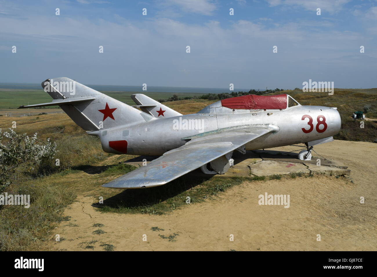 Museum copy of the aircraft. Monument of fighter aircraft. Military ...