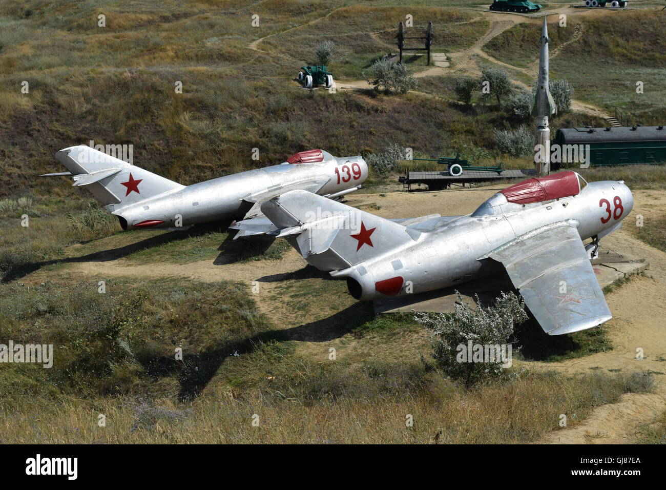 Museum copy of the aircraft. Monument of fighter aircraft. Military ...