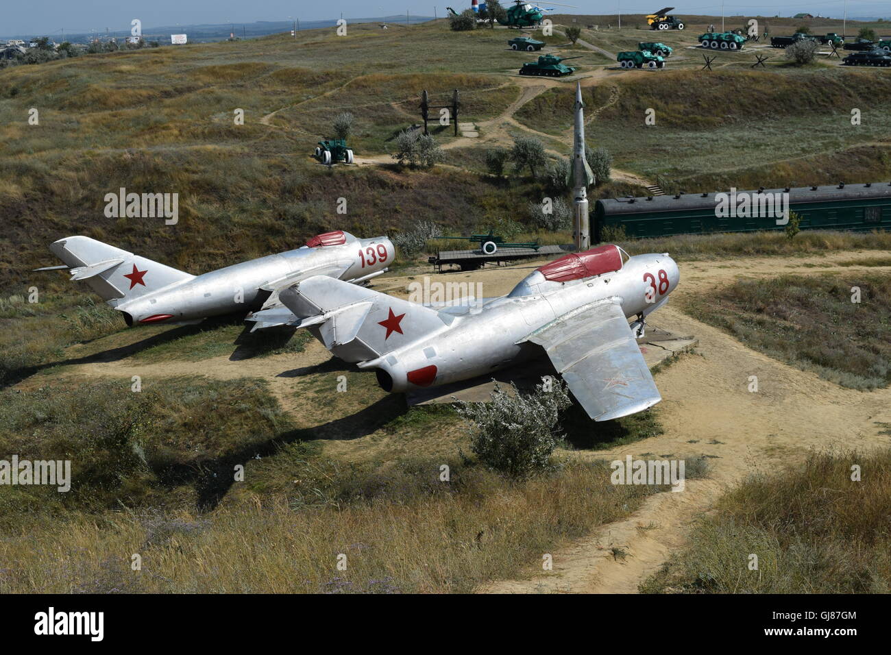 Museum copy of the aircraft. Monument of fighter aircraft. Military ...