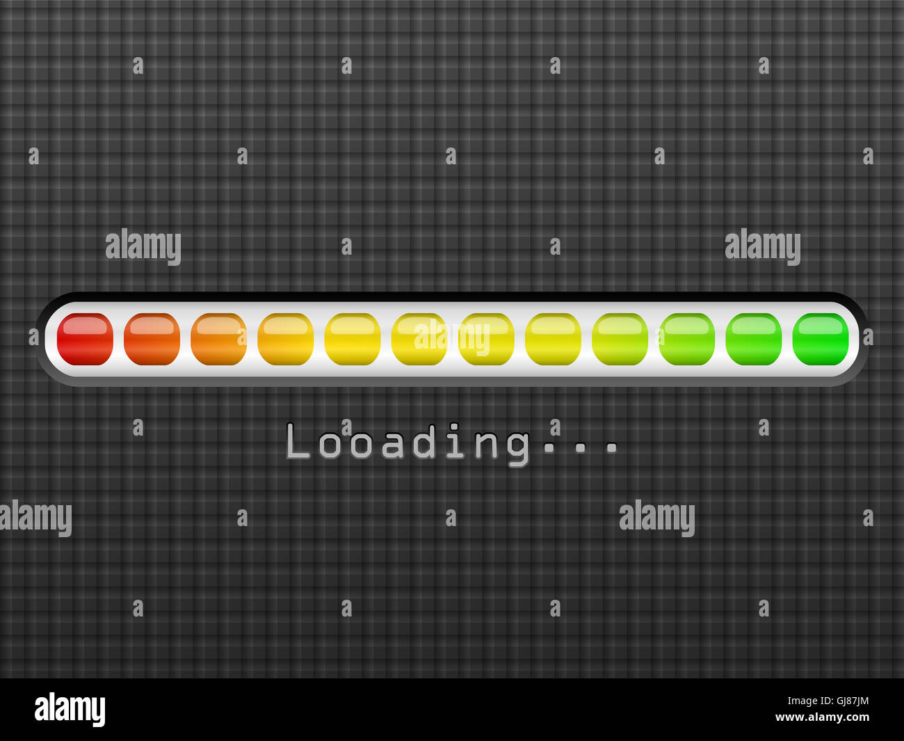 Loading bar on a black background Stock Photo - Alamy