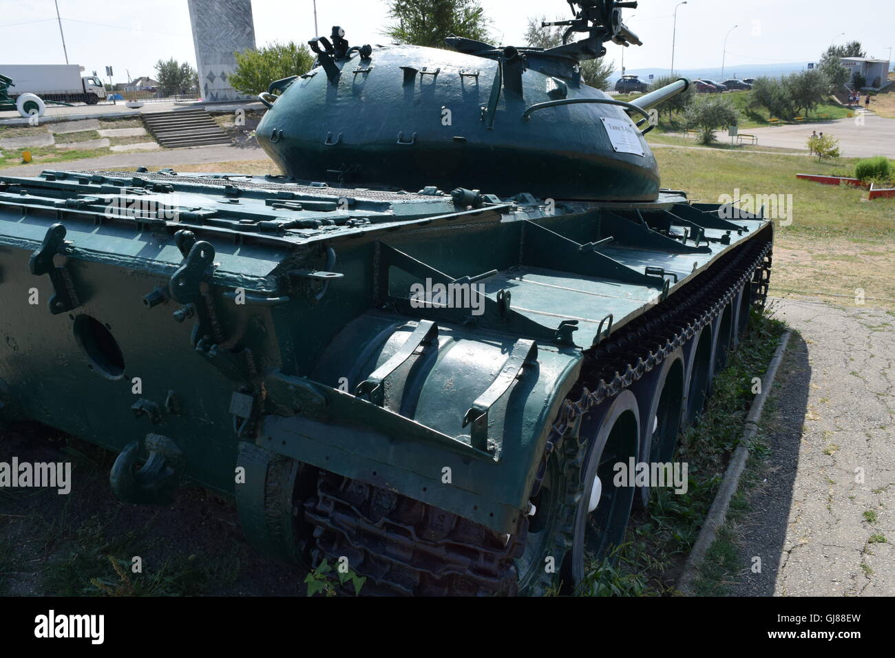 Museum copy of the tank. Monument armored technique. Military Hill ...