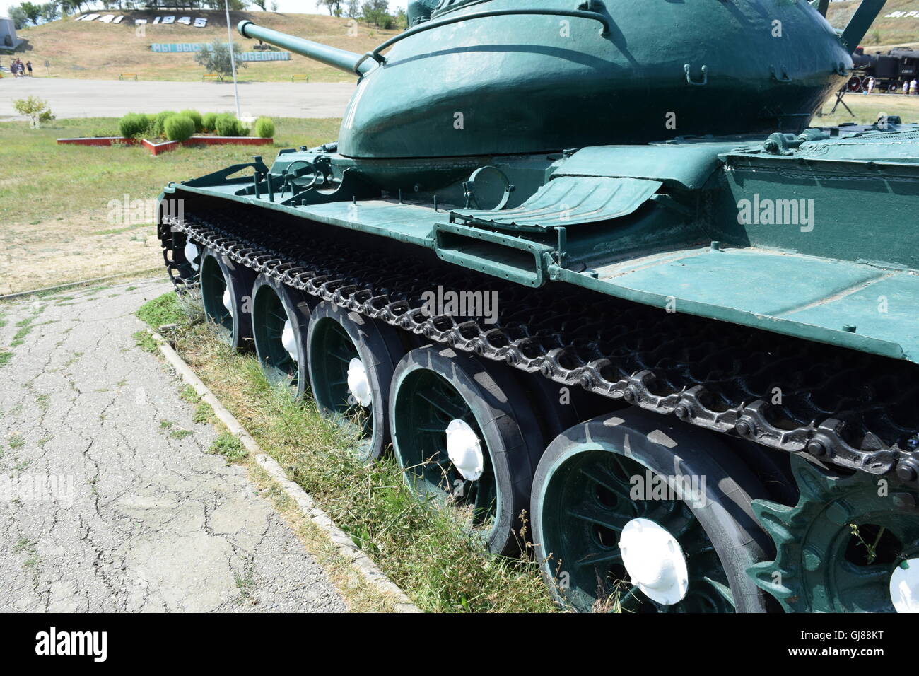 Museum copy of the tank. Monument armored technique. Military Hill ...