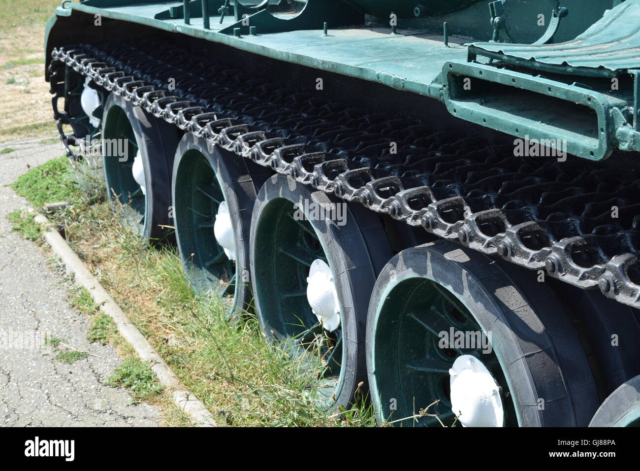 Museum copy of the tank. Monument armored technique. Military Hill ...