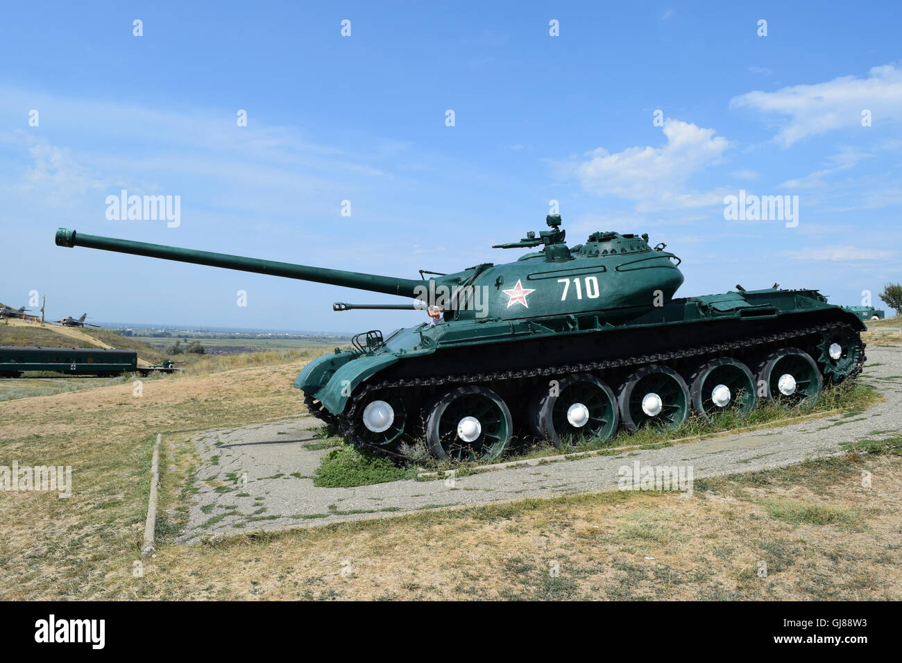 Museum copy of the tank. Monument armored technique. Military Hill ...
