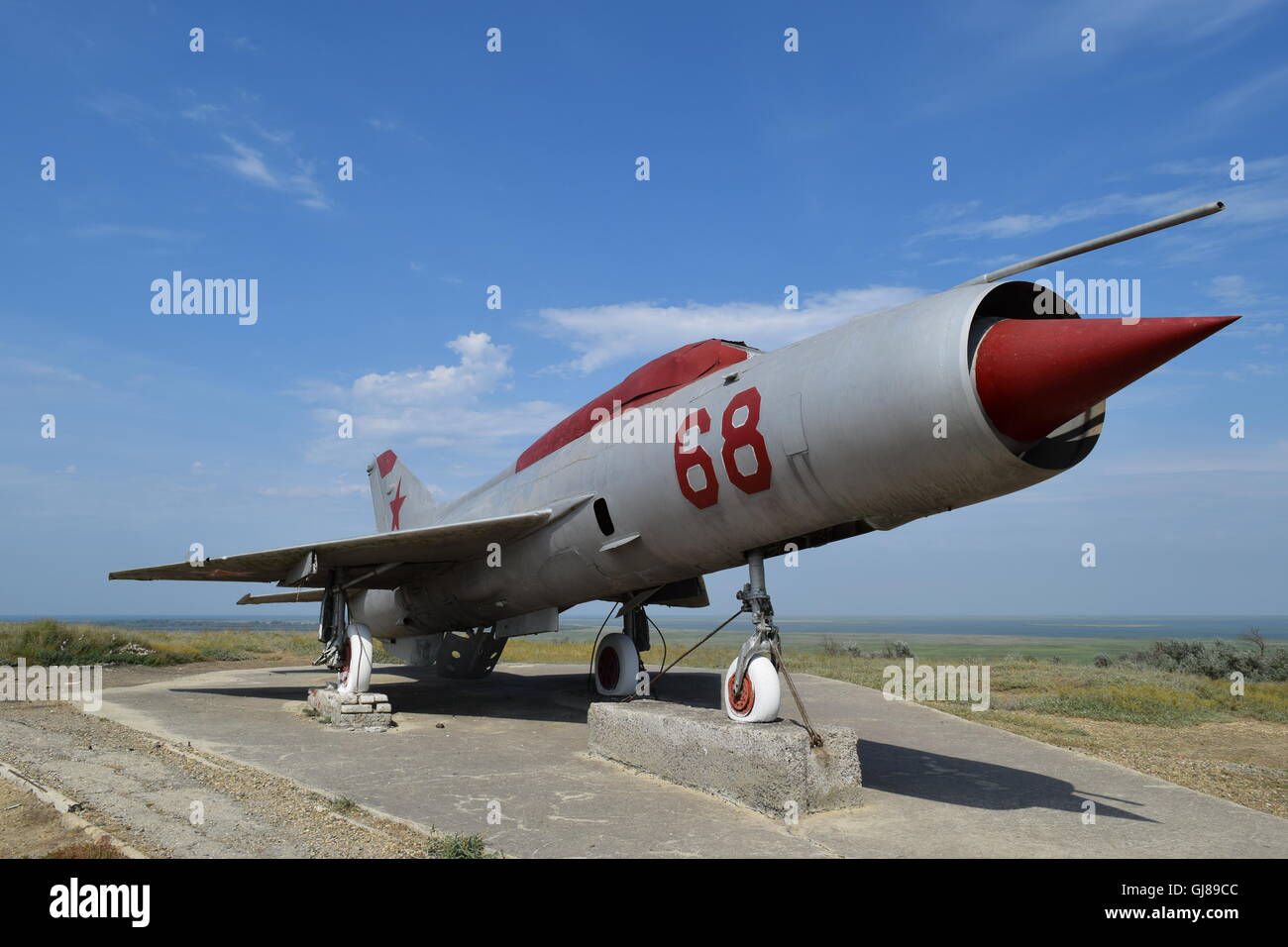 Museum copy of the aircraft. Monument of fighter aircraft. Military ...