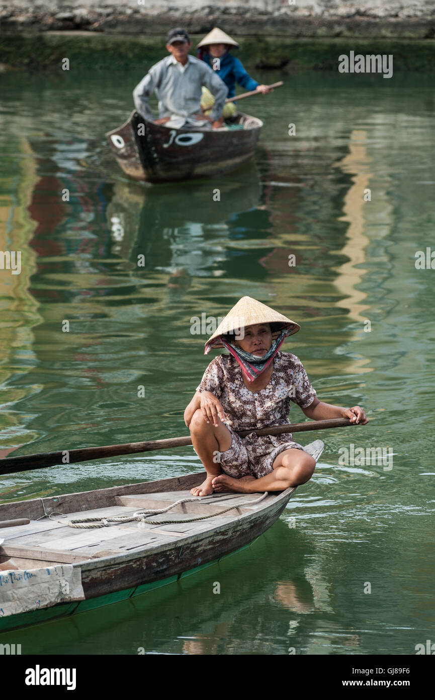 People of Hoi An, famous touristic destination in centra Vietnam under ...
