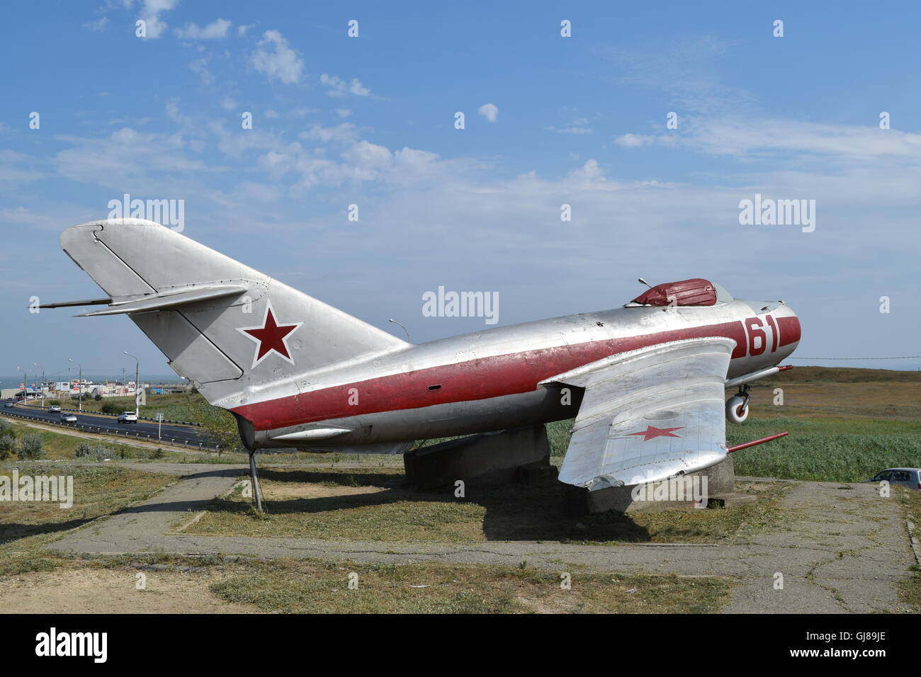 Museum copy of the aircraft. Monument of fighter aircraft. Military ...