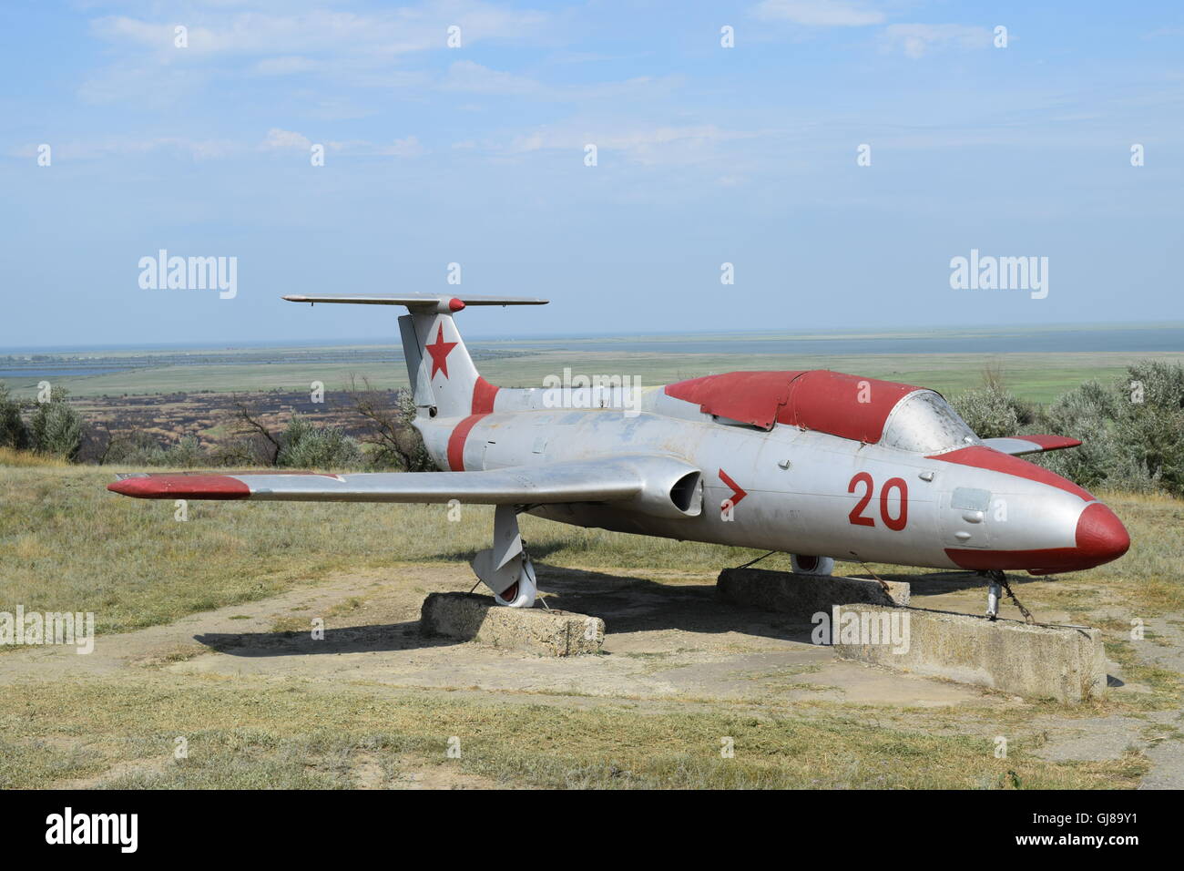 Museum copy of the aircraft. Monument of fighter aircraft. Military ...