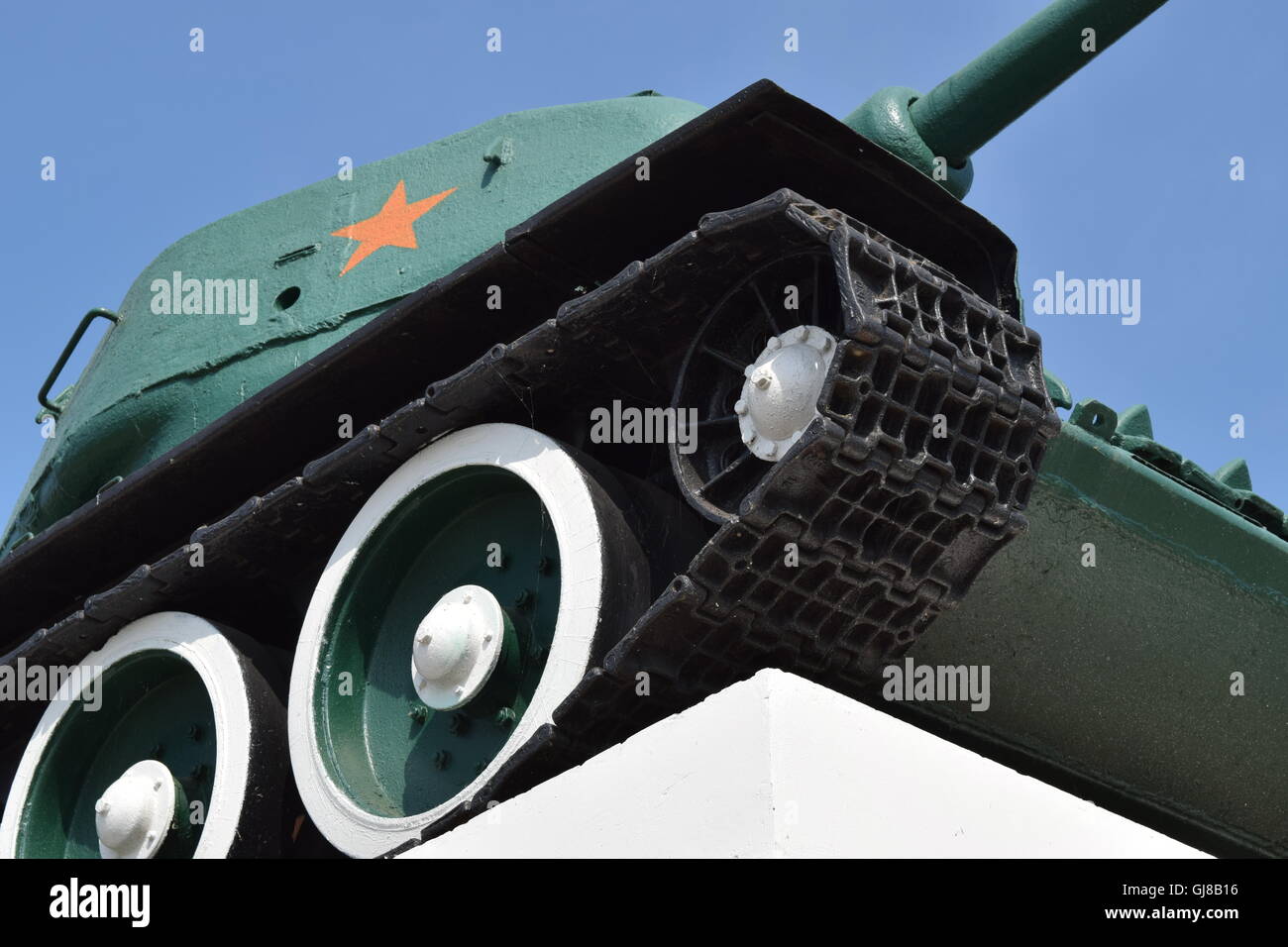 Museum copy of the tank. Monument armored technique. Military Hill ...