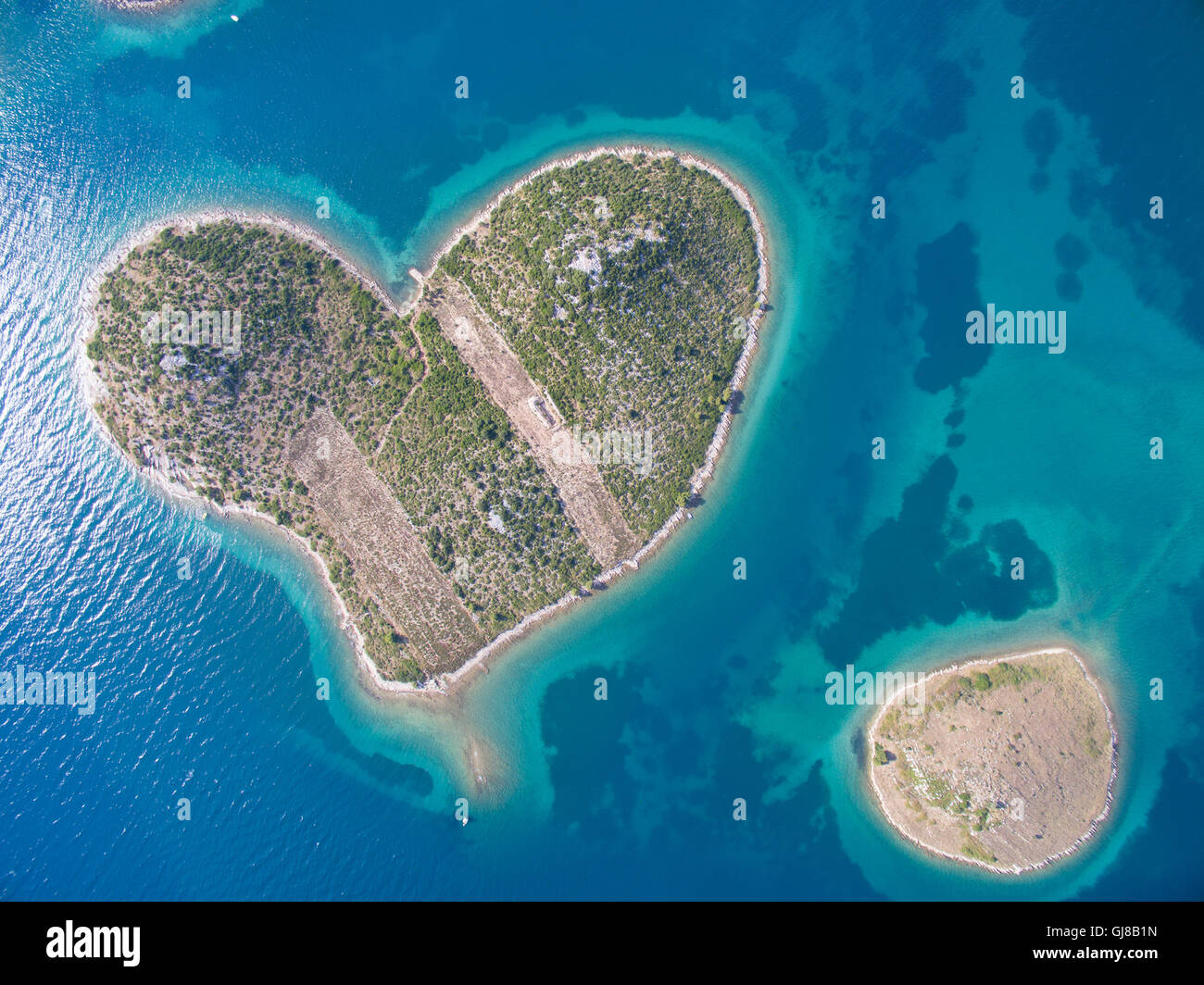 Aerial View Heart Reef Heart Shaped High Resolution Stock Photography ...