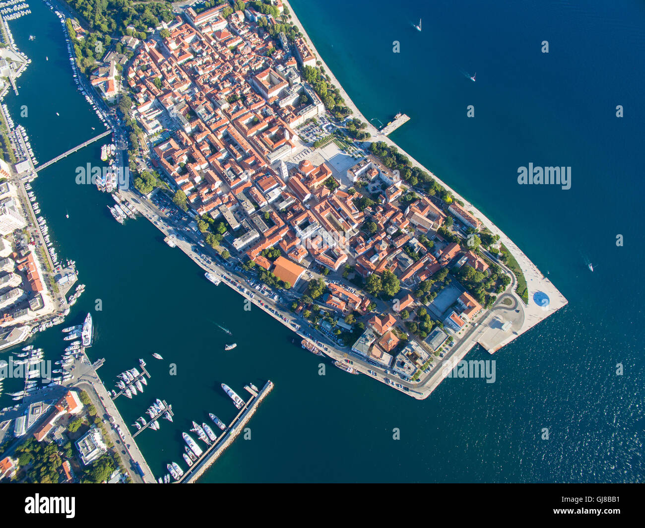 Aerial view of the old city Zadar Stock Photo - Alamy