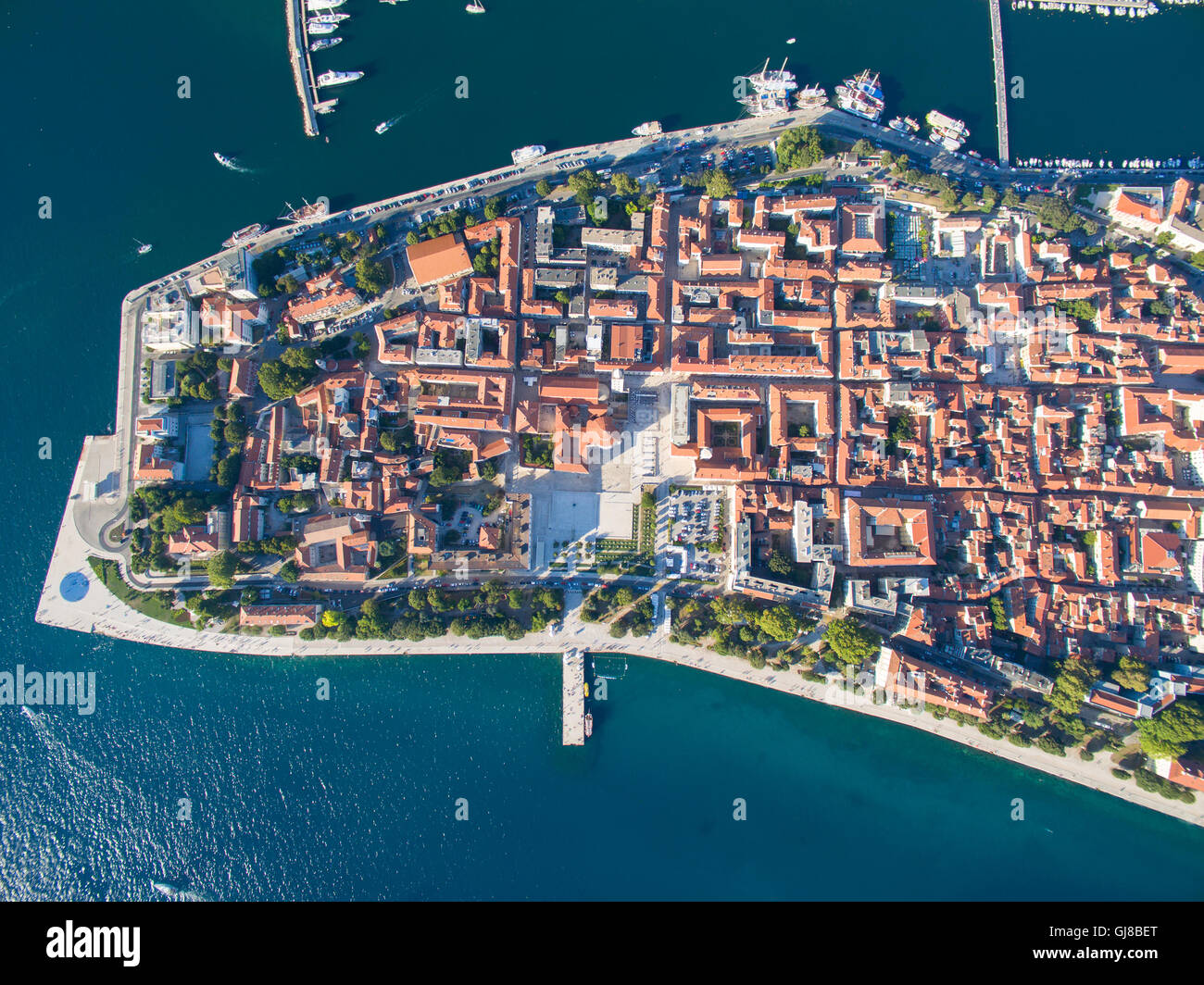 Aerial view of the old city Zadar Stock Photo - Alamy