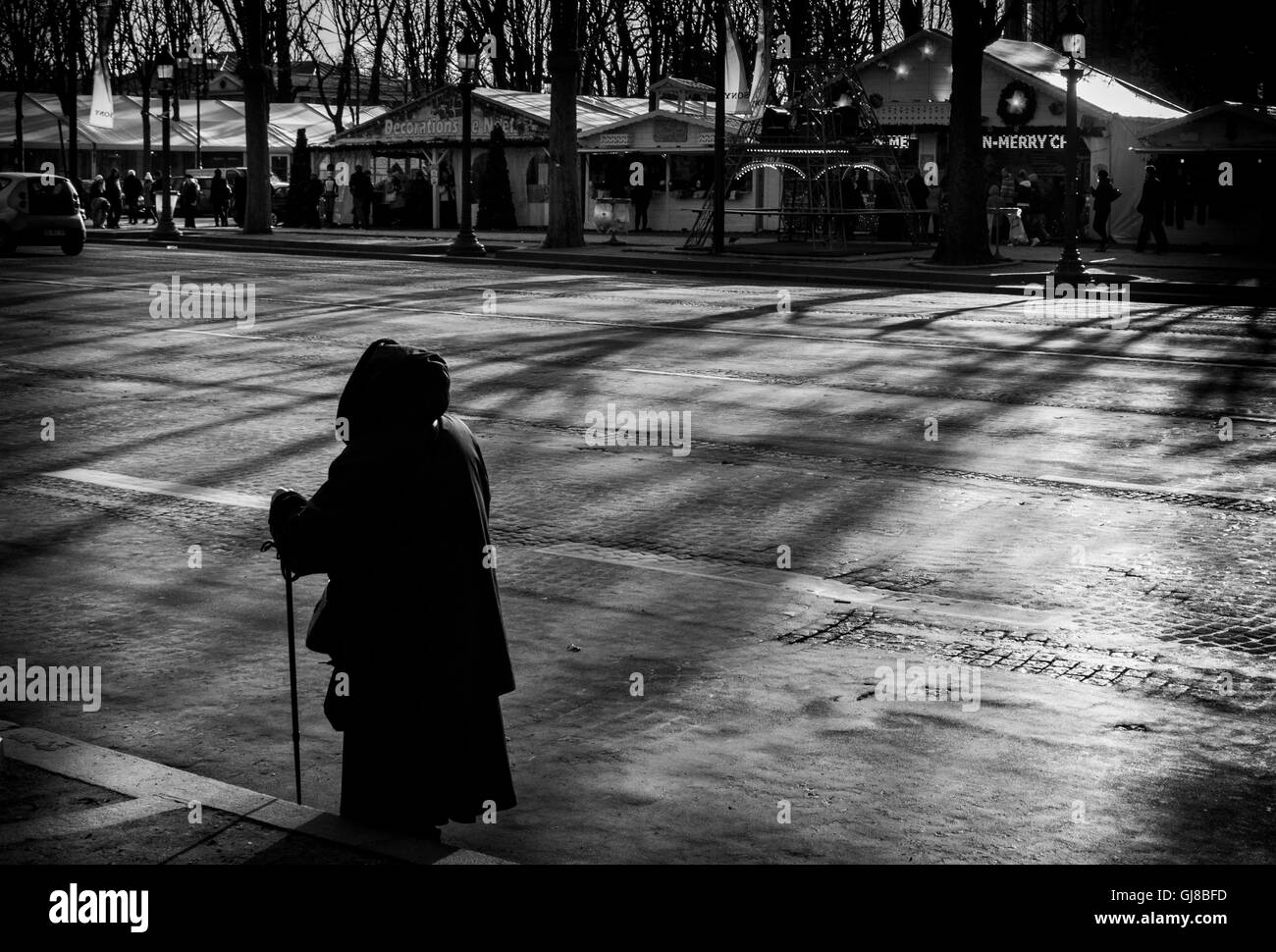 Market of paris Black and White Stock Photos & Images - Alamy