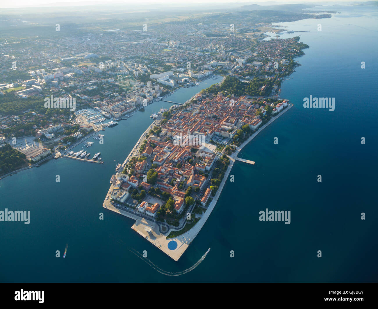 Aerial view of the old city Zadar Stock Photo - Alamy