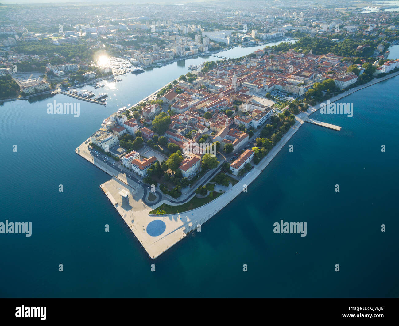 Aerial view of the old city Zadar Stock Photo - Alamy
