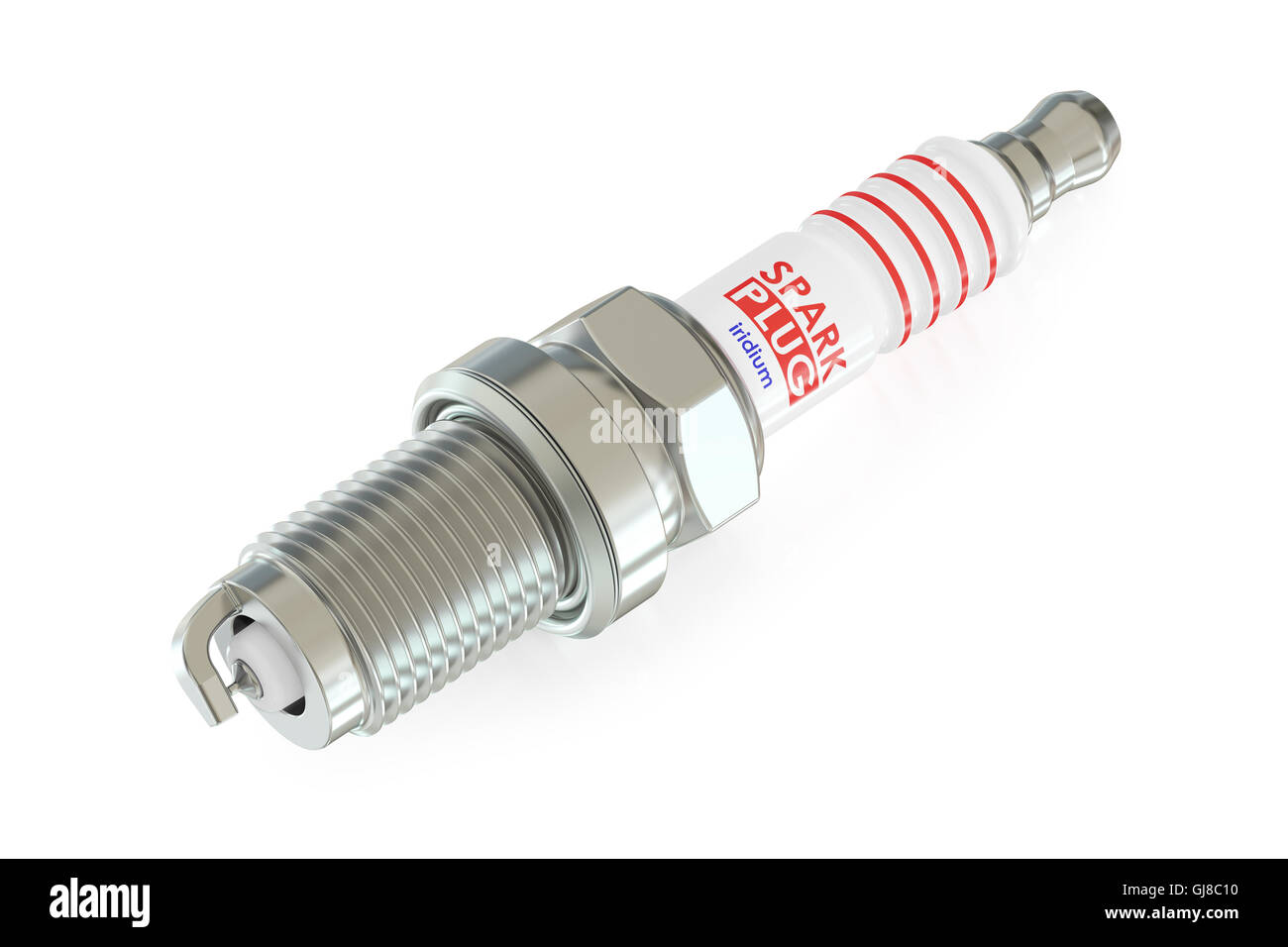 Spark plug, 3D rendering isolated on white background Stock Photo - Alamy