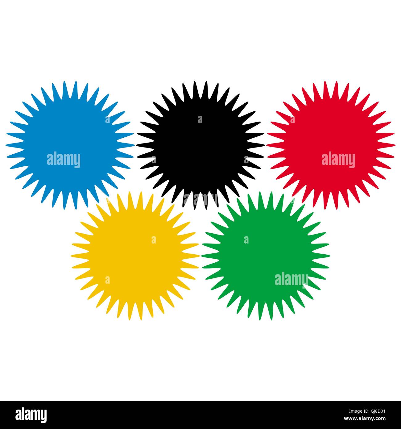 Set of sun shapes on a white background Stock Vector Image & Art - Alamy