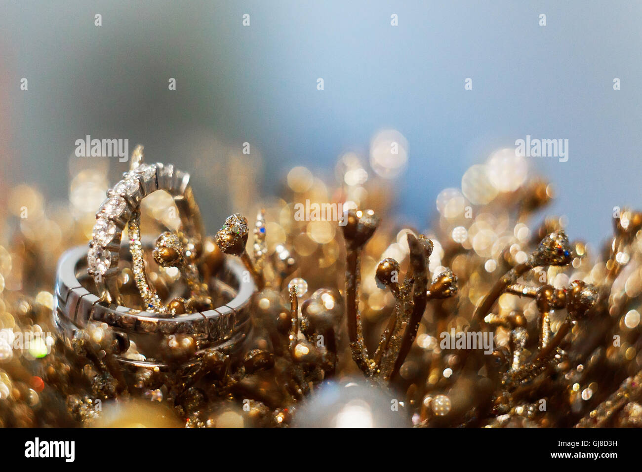 Wedding rings closeup pattern background Stock Photo - Alamy