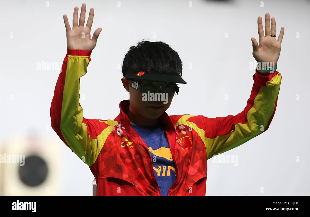 Rio De Janeiro, Brazil. 13th Aug, 2016. China's Li Yuehong reacts after ...