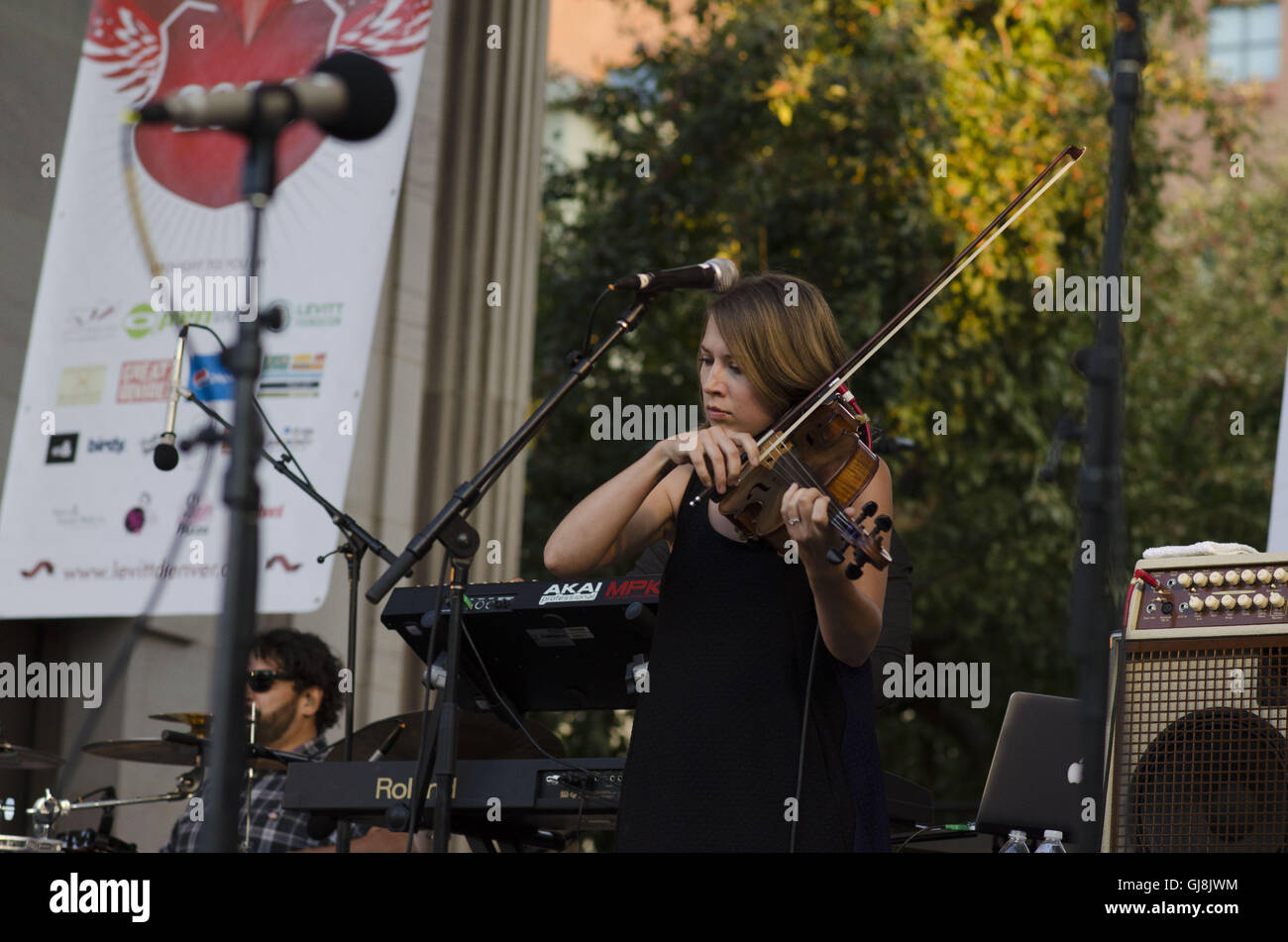 Denver, Colorado, USA. 12th Aug, 2016. Musician MACKENZIE GAULT ...