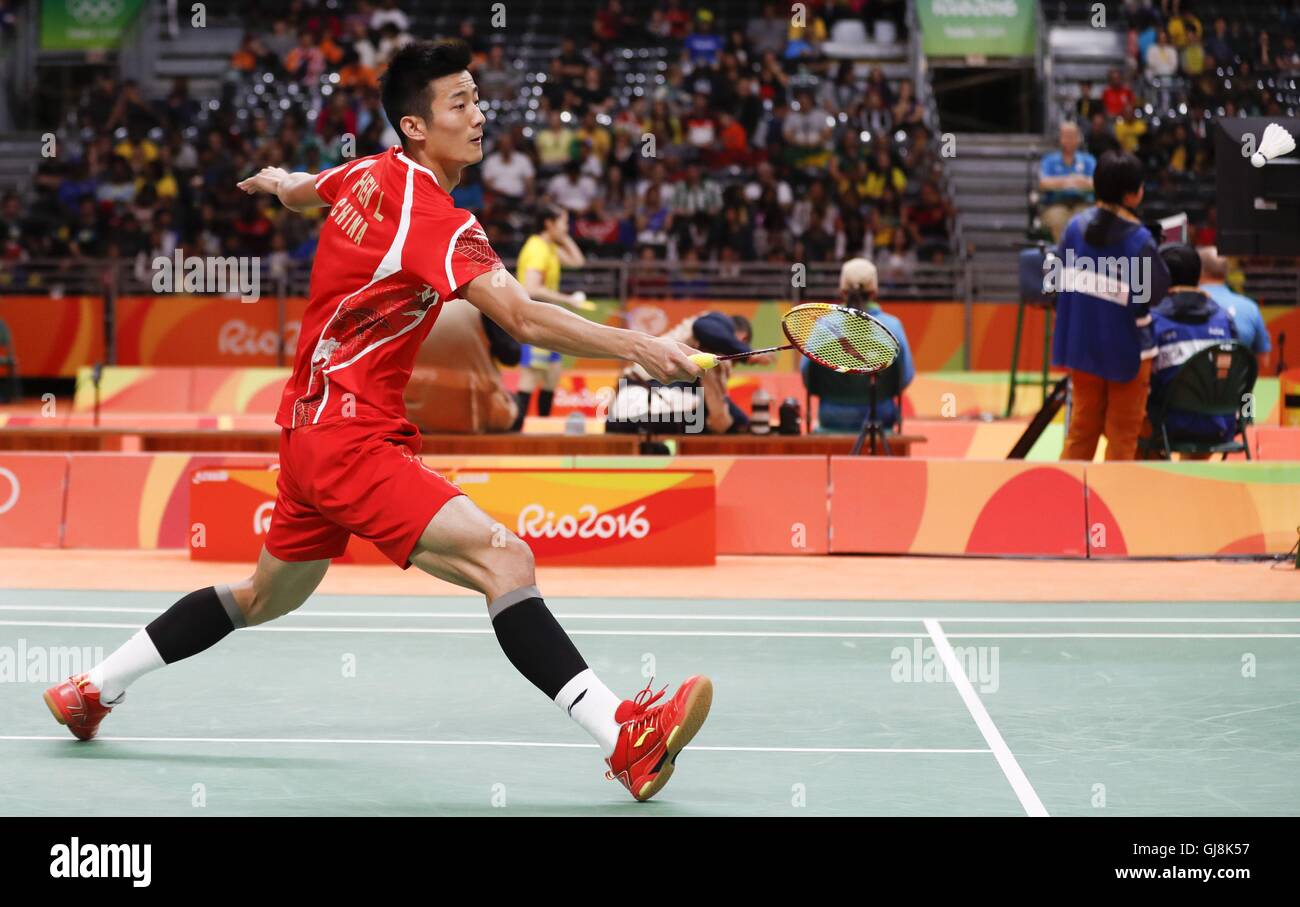 Rio De Janeiro, Brazil. 13th Aug, 2016. China's Chen Long competes ...