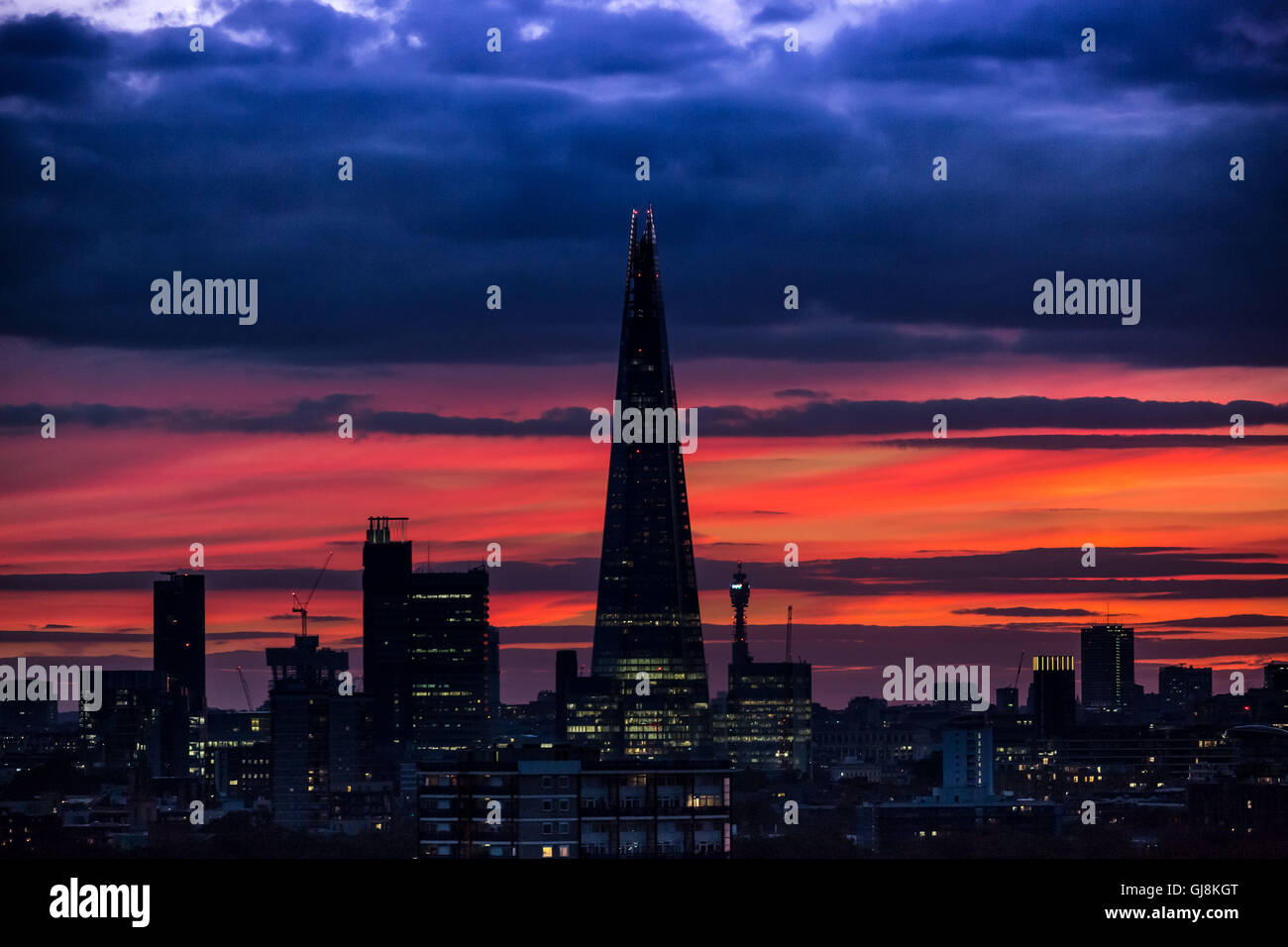 London Orange Sky Pollution High Resolution Stock Photography and ...