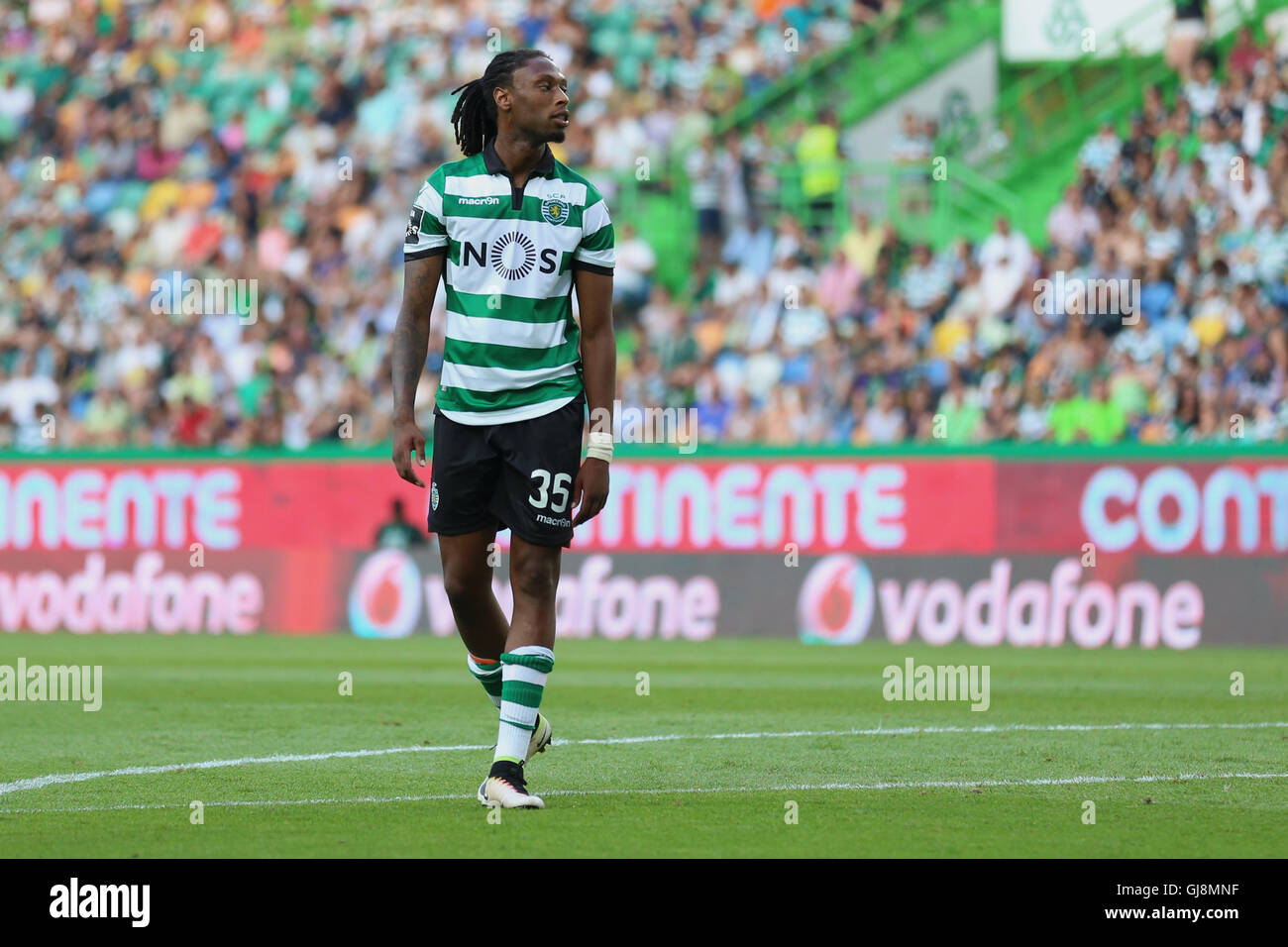 Lisbon, Portugal. 13th Aug, 2016. Sporting's defender Ruben Semedo (35 ...