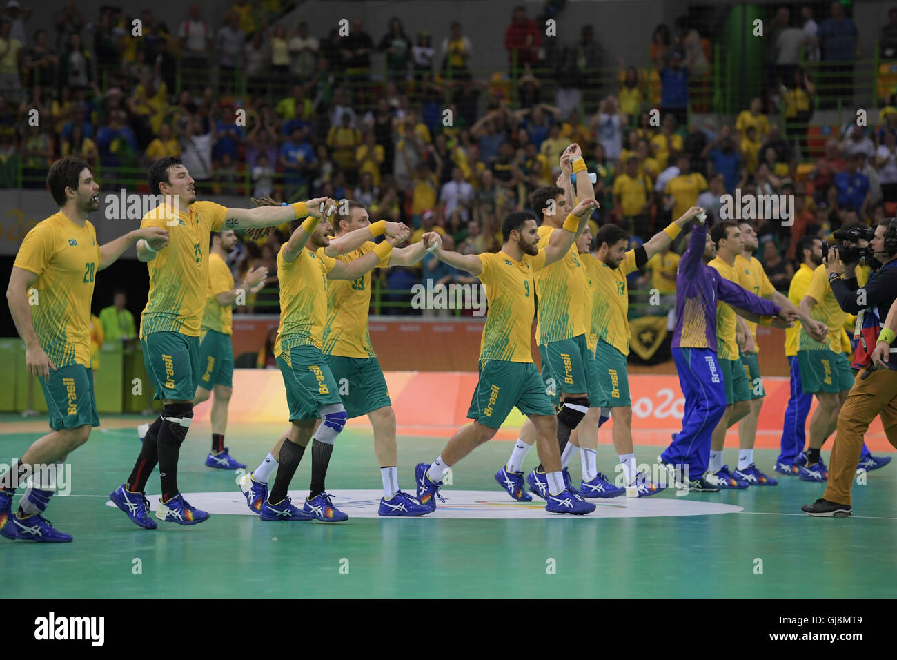 Rio de Janeiro, Brazil. 13th Aug, 2016. OLYMPICS 2016 HANDBALL - Brazil ...
