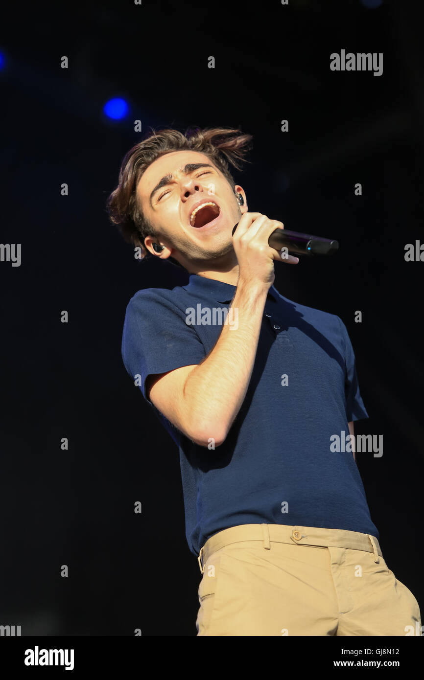 Betley, Cheshire, UK. 13th Aug, 2016. Nathan Sykes performs live at ...