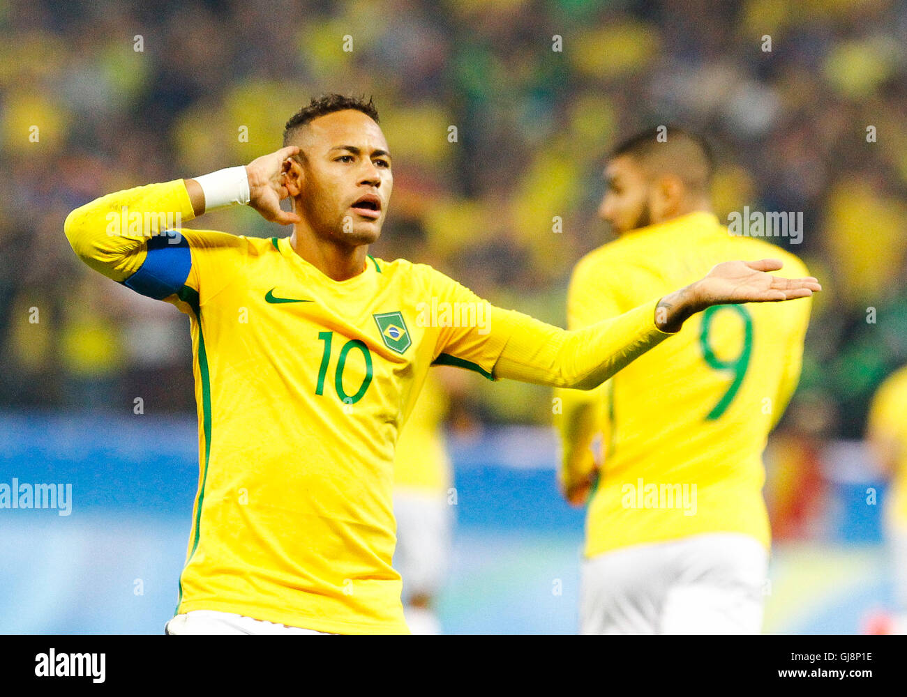 Sao Paulo, Brazil. 13th Aug, 2016. OLIMPÍADA RIO 2016 FUTEBOL SP ...