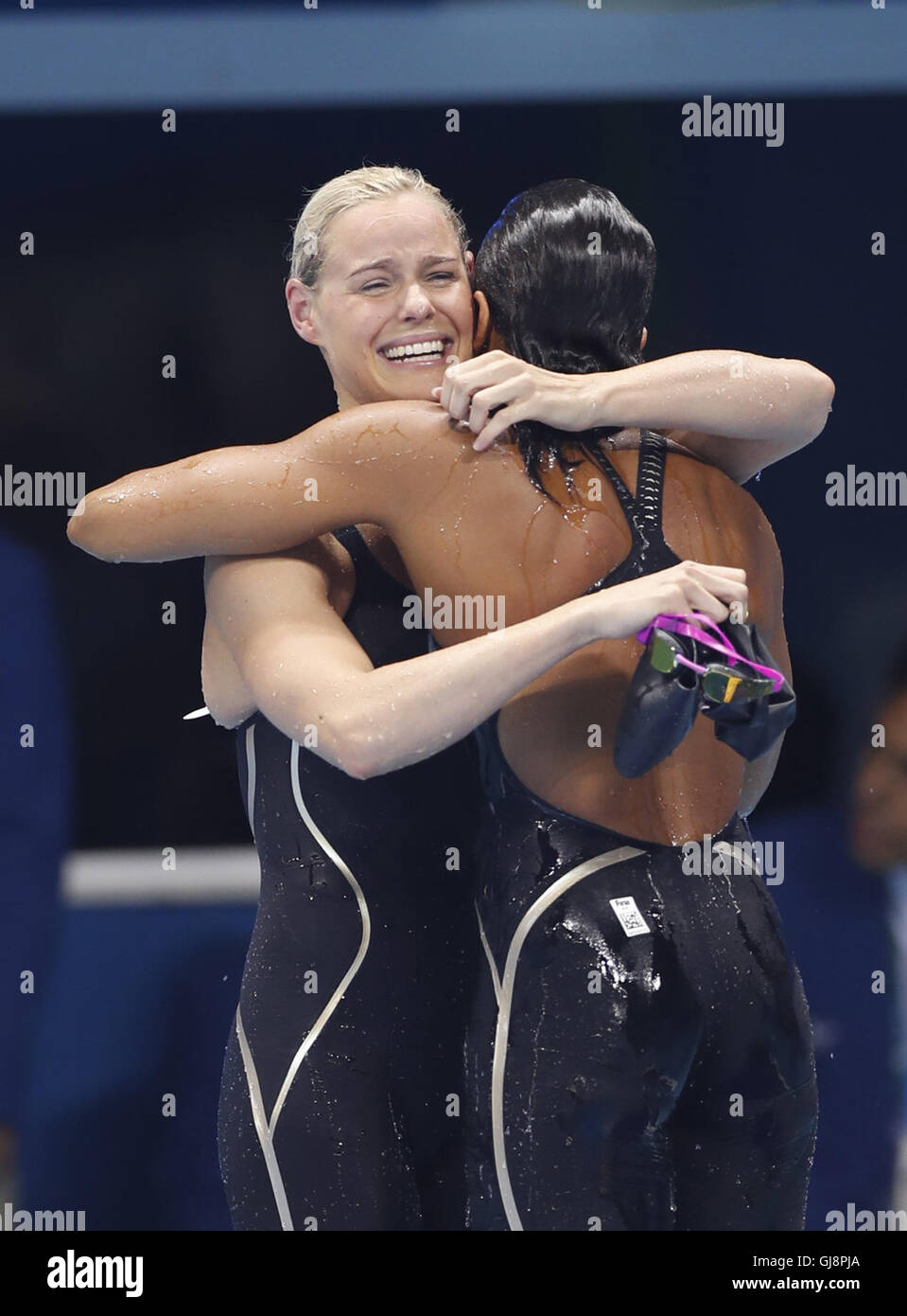 Rio De Janeiro, Brazil. 13th Aug, 2016. Pernille Blume of Denmark (L ...