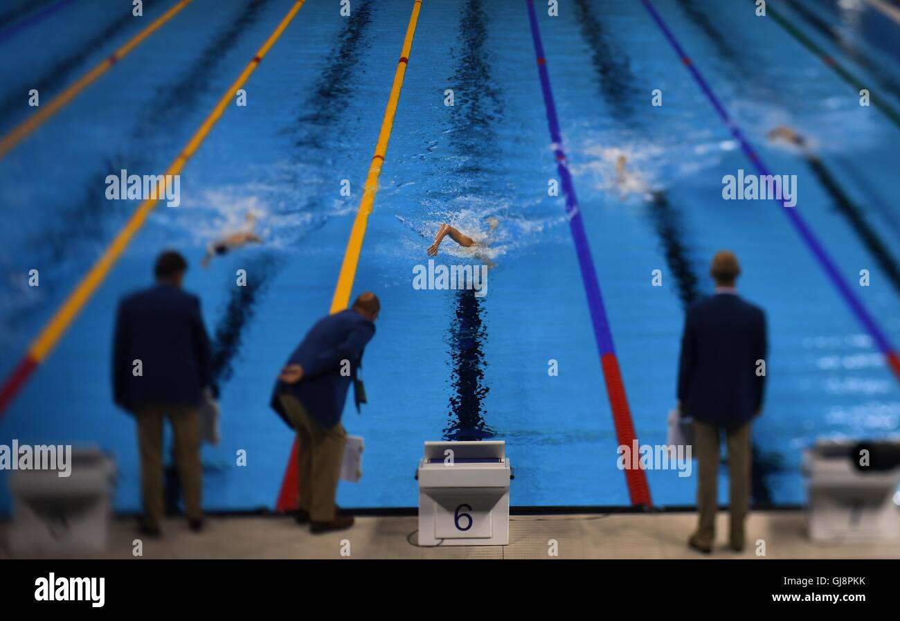 Rio De Janeiro, Brazil. 13th Aug, 2016. Mack Horton of Australia (C ...