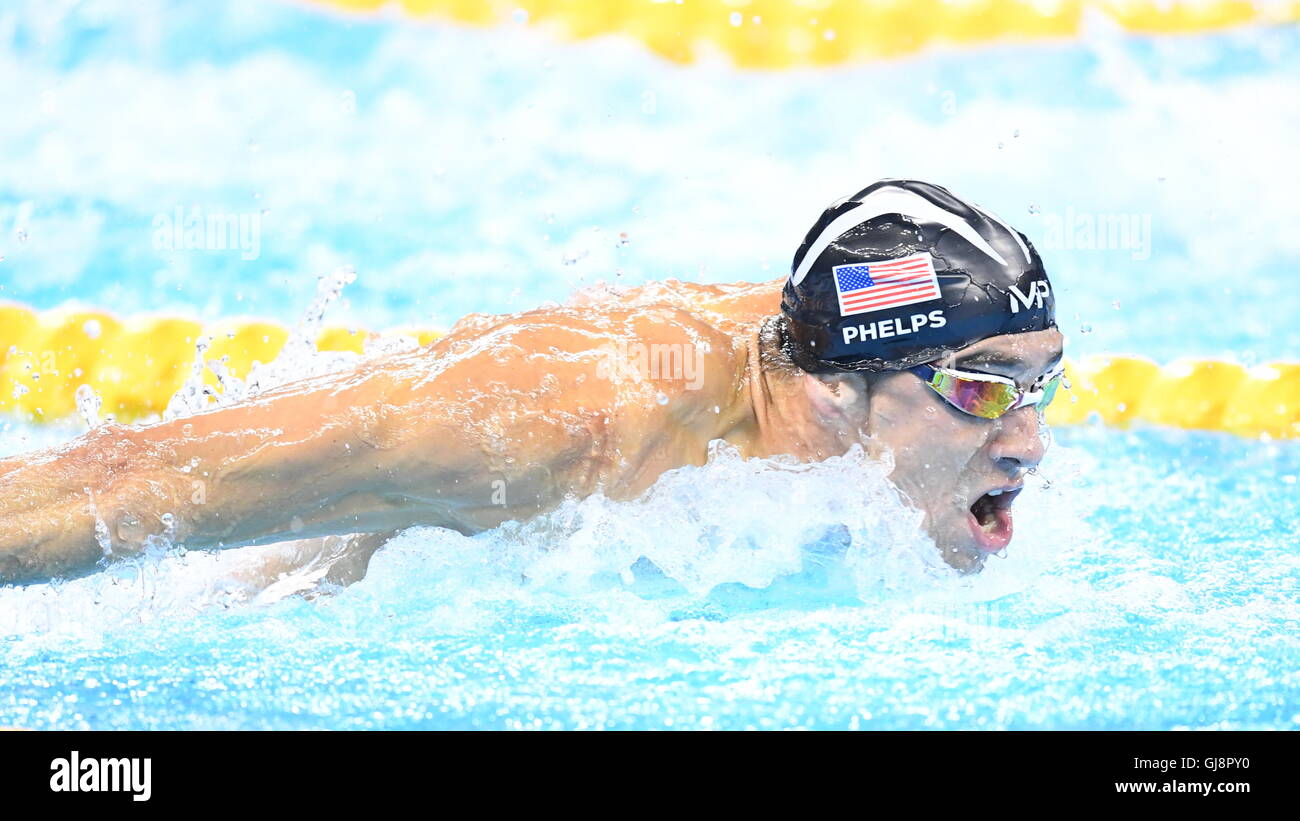 Rio De Janeiro, Brazil. 13th Aug, 2016. Michael Phelps of the United ...