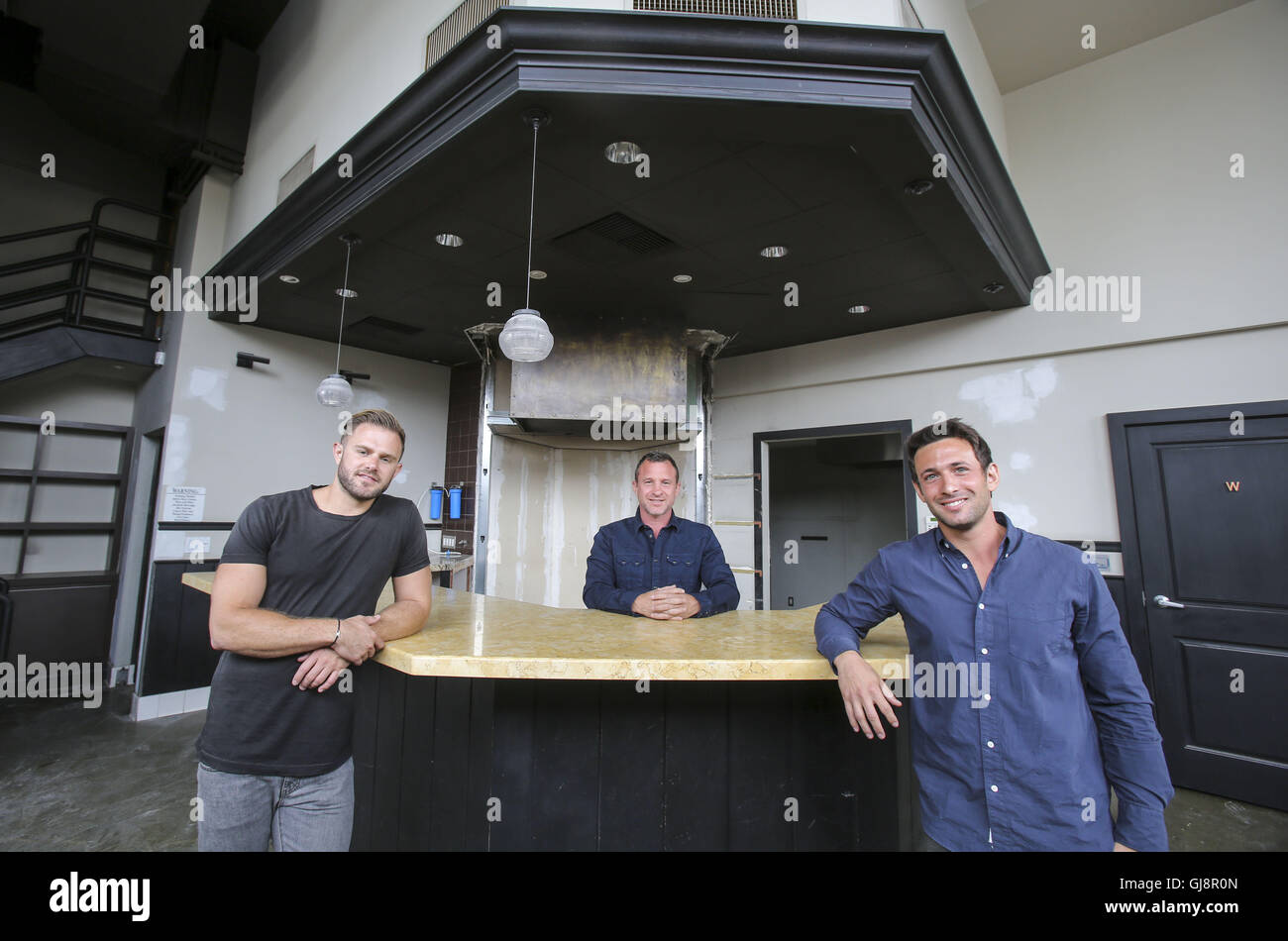 Los Angeles, California, USA. 5th July, 2016. From left to right, Brett ...