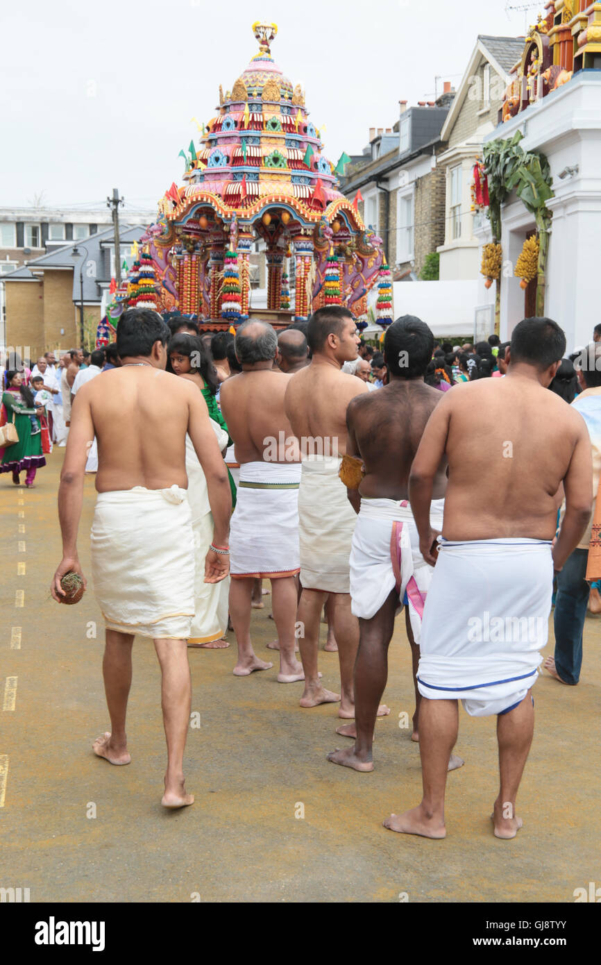 London, UK. 14th August, 2016. Kavadi Attam annual Tamil chariot ...