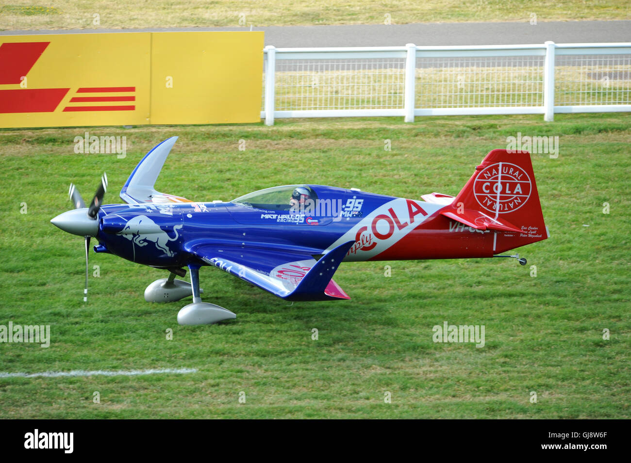 Ascot, UK. 13th August, 2016. Matt Hall (AUS) landing in his MX ...