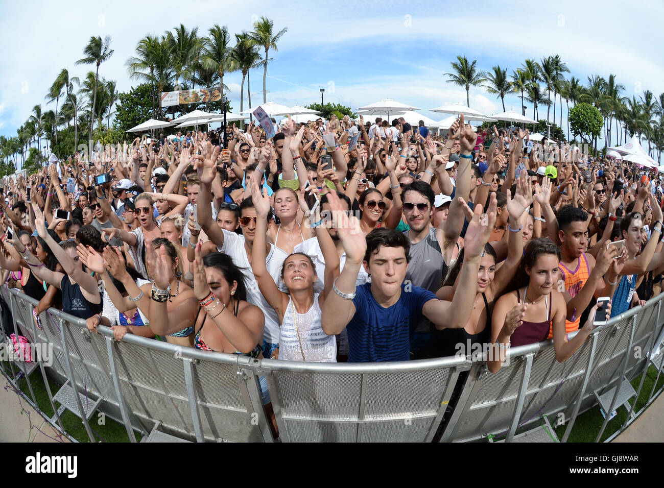 Miami Beach, Florida, USA. 13th August, 2016. Fans Pictured as Steve ...