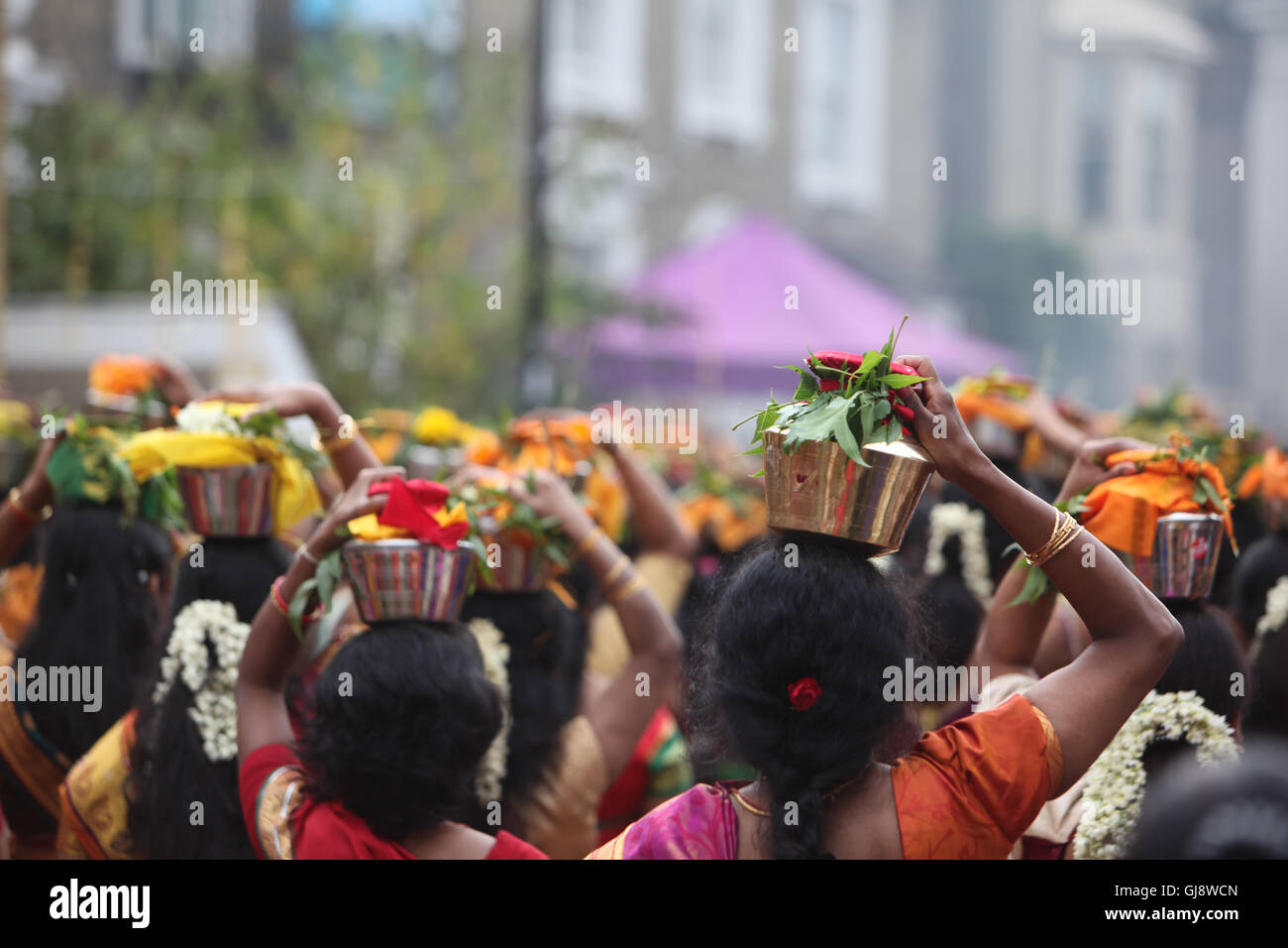 London, UK. 14th August, 2016. Kavadi Attam annual Tamil chariot ...