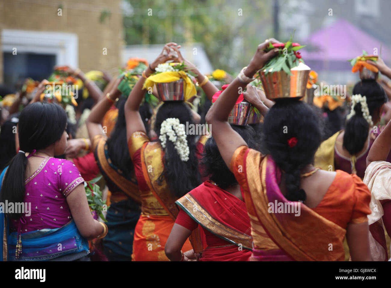 London, UK. 14th August, 2016. Kavadi Attam annual Tamil chariot ...