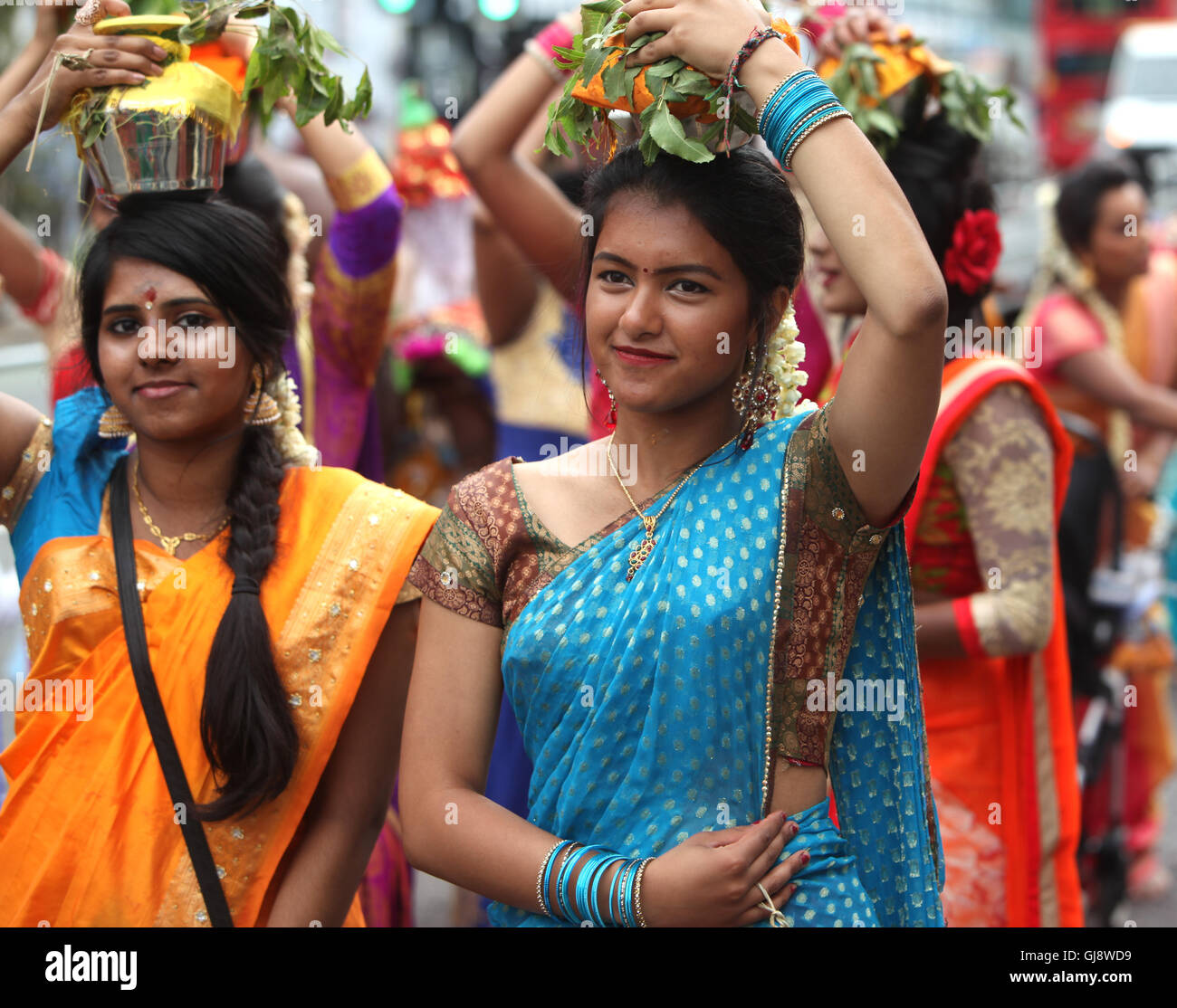 London, UK. 14th August, 2016. Kavadi Attam annual Tamil chariot ...