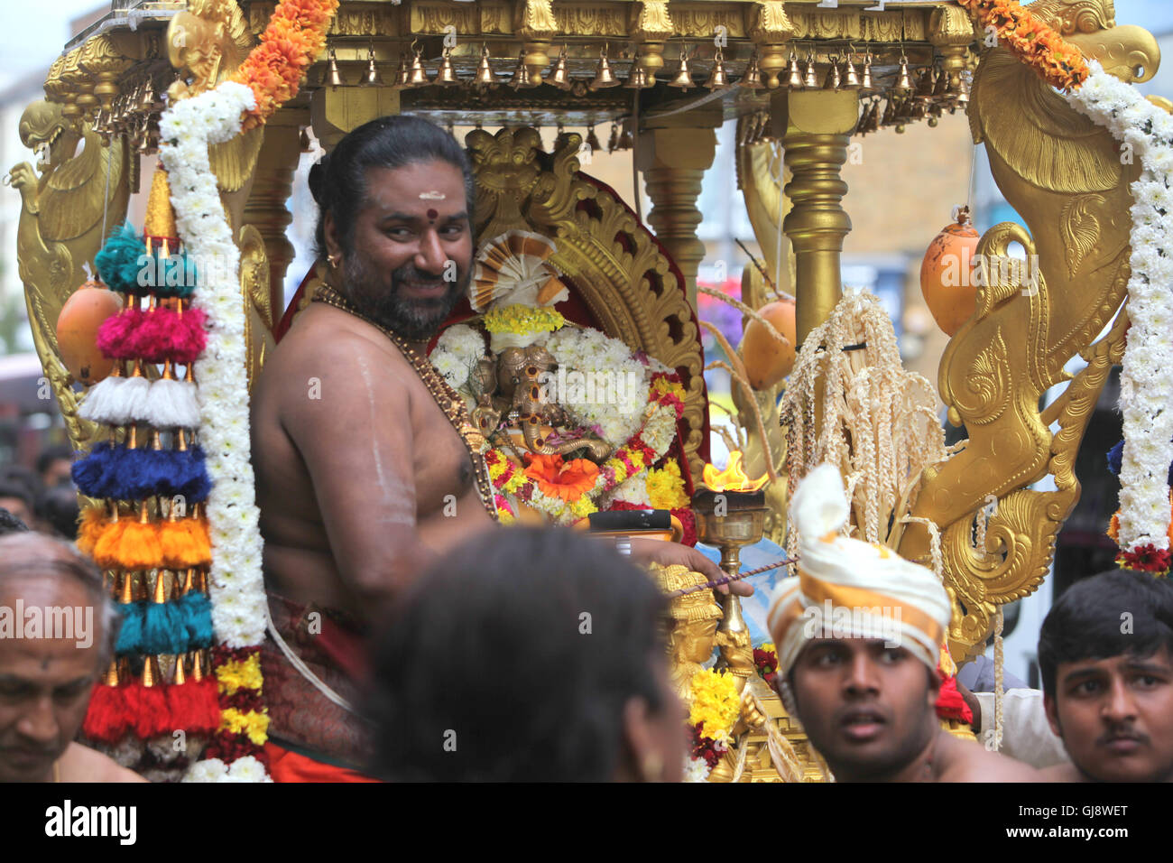 London, UK. 14th August, 2016. Kavadi Attam annual Tamil chariot ...