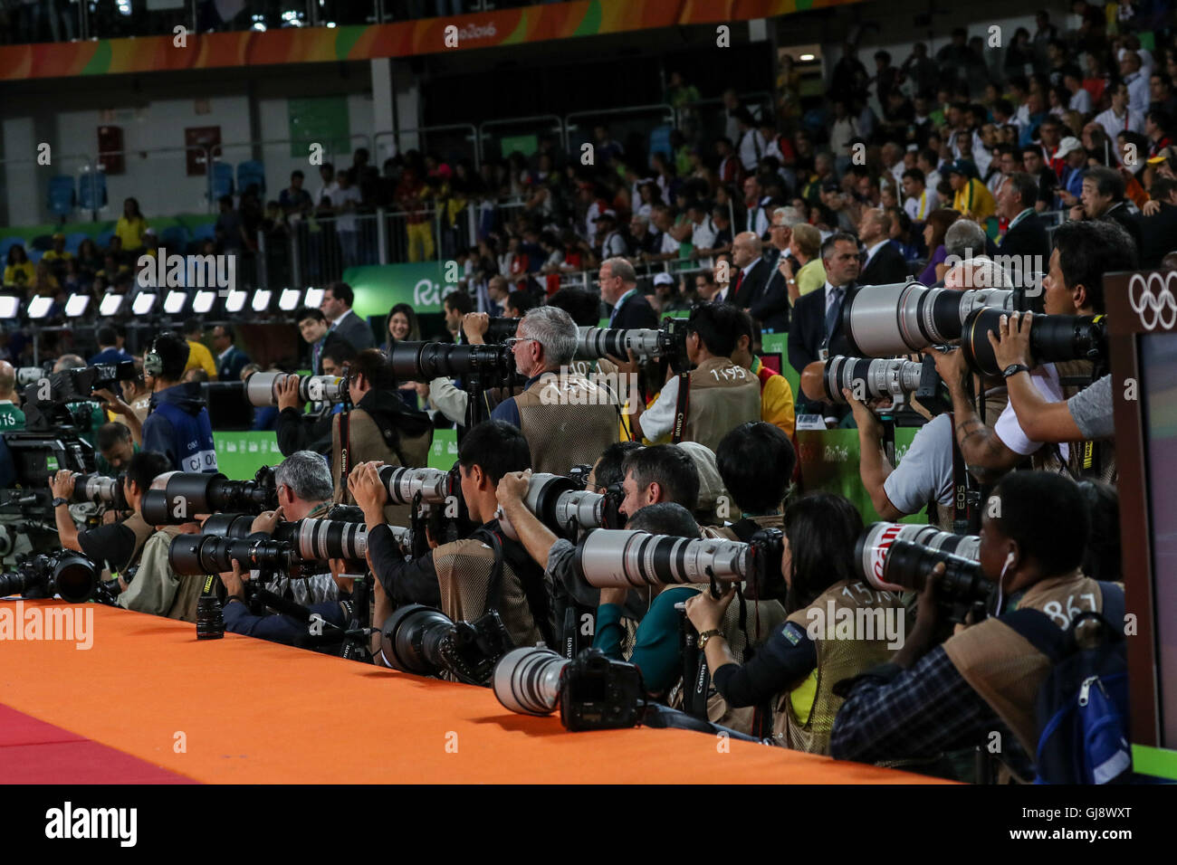 RIO DE JANEIRO, RJ - 12.08.2016: OLYMPICS 2016 JUDO - photographers at ...