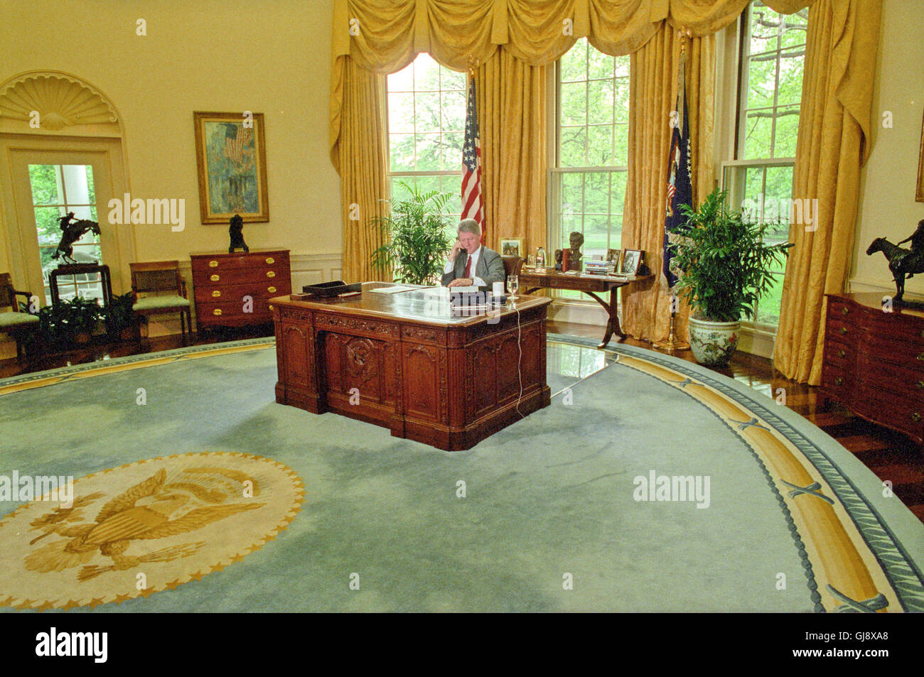 United States President Bill Clinton participates in an Enterprise ...